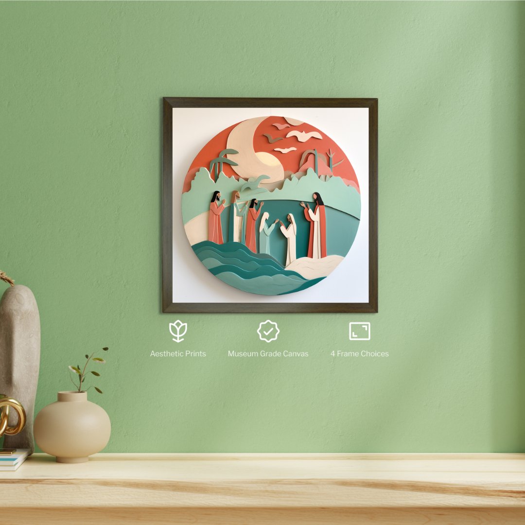 Divine Canvas: Jesus & Disciples Abstract Wall Art Collection – Sowpeace