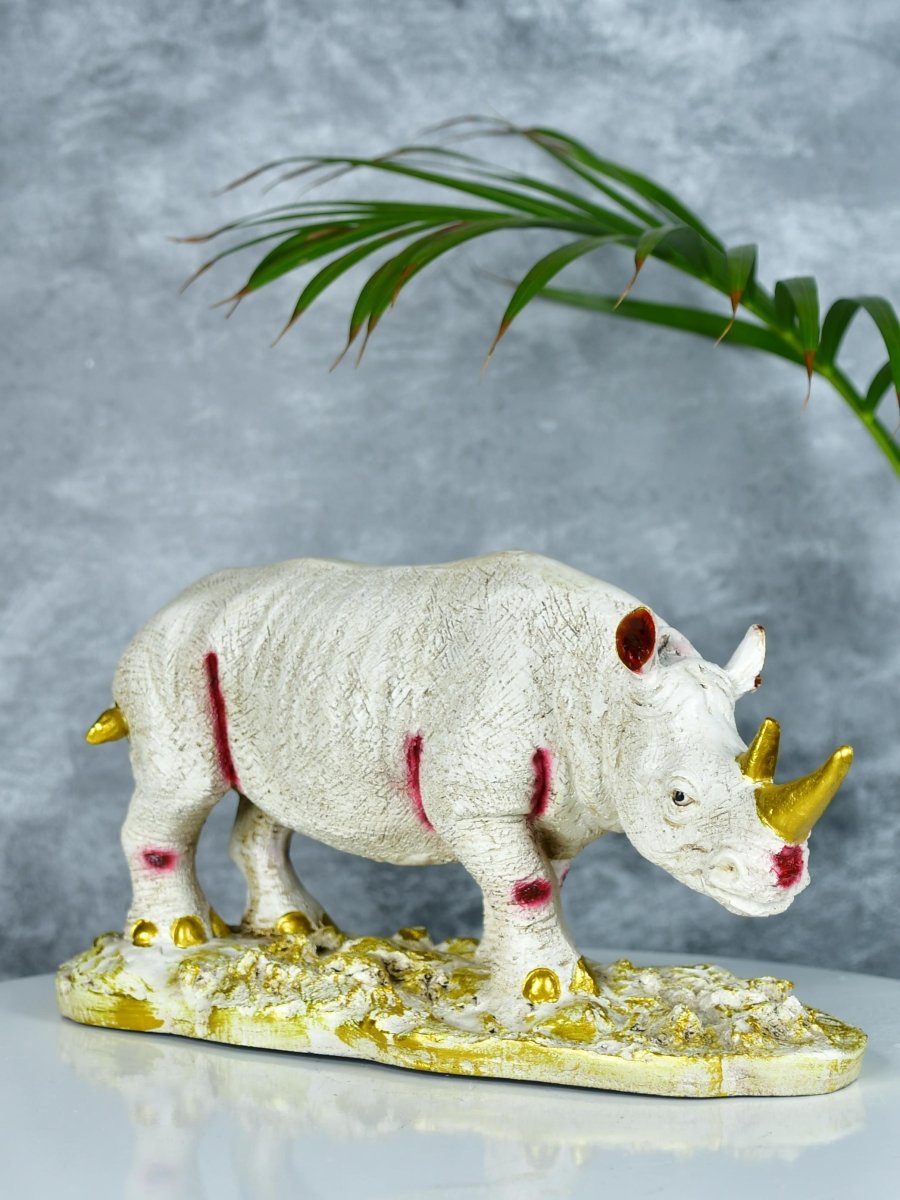 Buy Sowpeace Resin White Rhino: Unique Decor & Table Crafts