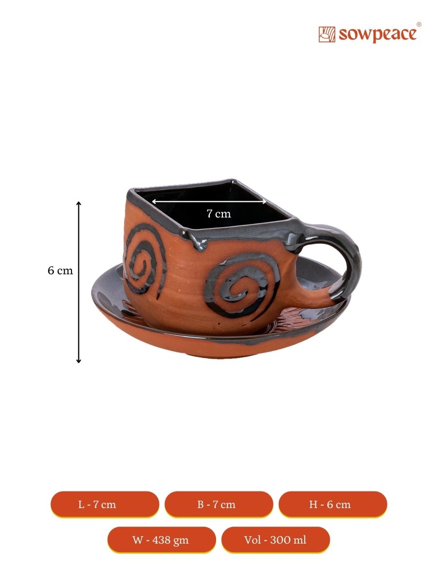 Buy Terracotta Tea Cup set for Home & Kitchen Online – Sowpeace
